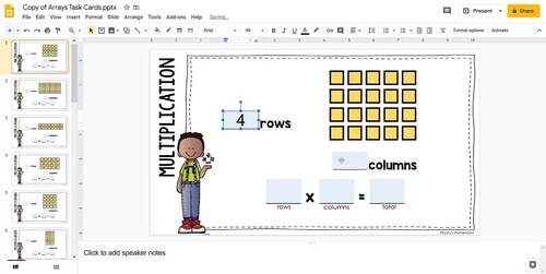 Multiplication Arrays Practice Activities Task Cards & Interactive ...