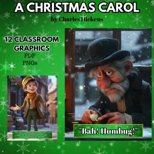 A CHRISTMAS CAROL by Charles Dickens - PDF PNG Graphic Posters ...
