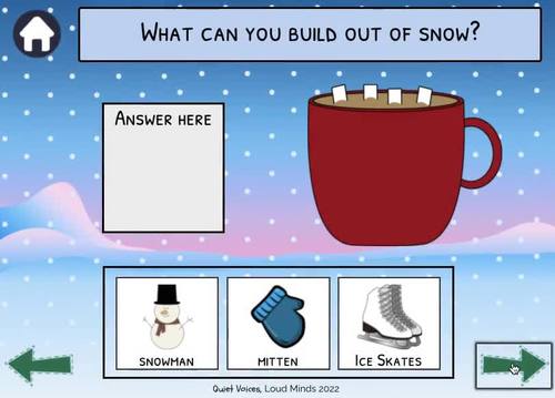 Winter Wh Questions: What, Who, Where | Boom Cards™ | TPT