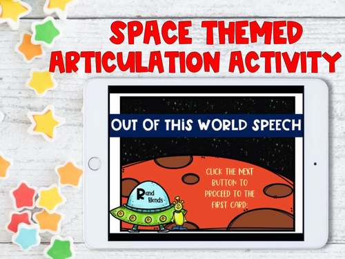 Space Themed Speech Therapy Boom Card Activity by Ms Gardenia's Speech Room