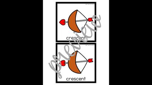 Valentine's Day 2D Shapes Memory Game Matching Game Preschool Pre-K ...