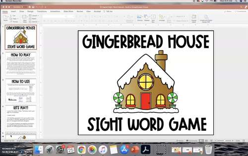 Build a Gingerbread House Christmas Sight Word Game - Sight Word Practice