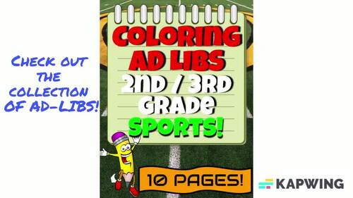 SUPER BUNDLE 2nd and 3rd Grade Coloring Ad Libs for Writing | TPT