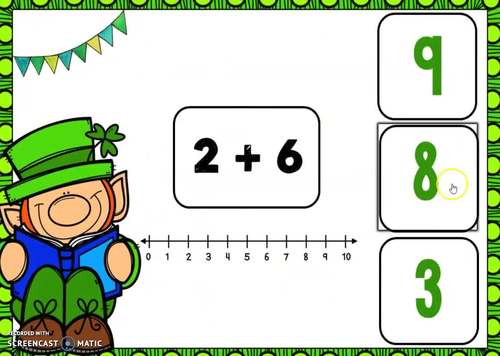 Addition 0-10 St-Patrick Boom cards French distance learning by Madame ...