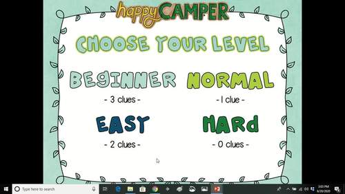 Camp Out - CS Unit 1 CS Decode Familiar - Interactive Game | TPT