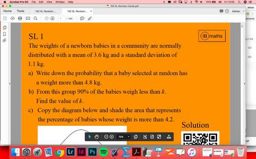 IB SL Maths Revision Cards by IB maths resources | TPT