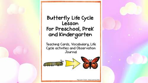 Butterfly Life Cycle Lesson and activities for Preschool PreK and ...