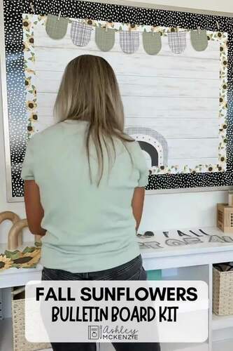 Fall Sunflowers Bulletin Board Kit by Ashley McKenzie | TPT