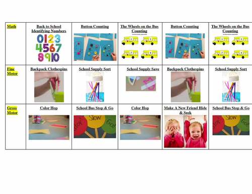 September Older Infant and Toddler Lesson Plans by Admin 4 You | TPT