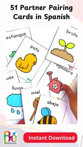 Partner Cards in Spanish | Partner Pairing | Turn & Talk Pairs | Four ...