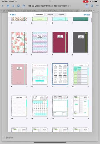 22-23 Ultimate Digital Teacher Planner {Green & Teal} by A Ginger Mess