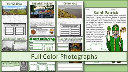 IRELAND - Field Trip at Your Desk, ELA, Geography, History, St. Patrick ...