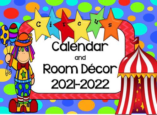 Circus Themed Room Decor | EDITABLE |Calendar | Posters | & More | 2021