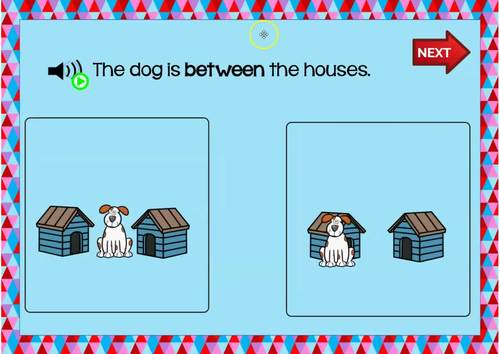 Prepositions- Between In Front Behind BOOM Cards- Pet Shop | TpT