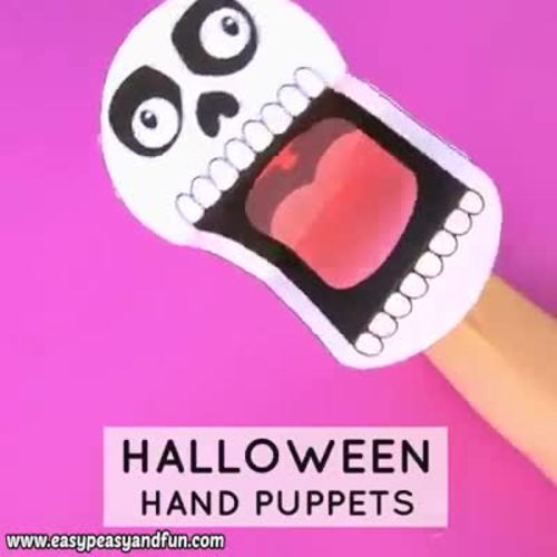 Halloween Puppets Craft | Witch, Skeleton, Vampire, Pumpkin Crafts