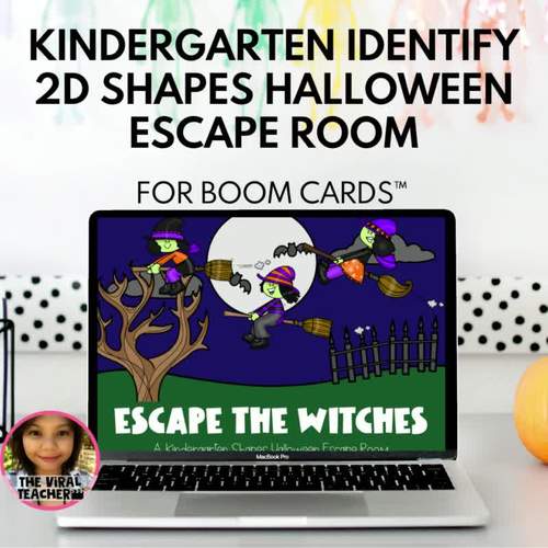 Identify 2D Shapes Halloween Math Activities for Kindergarten Boom Cards™