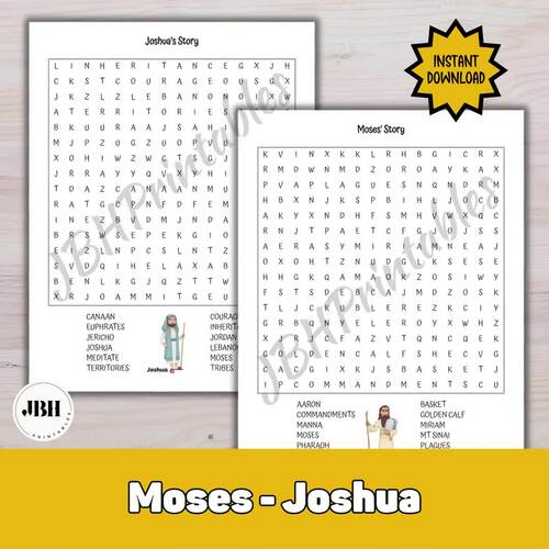 Old Testament Bible Word Searches - Part 3 - Answers Included by ...