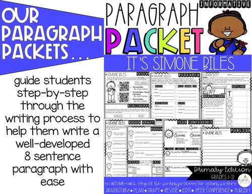 It's Simone Biles | Biography Paragraph Packet | Informational Writing
