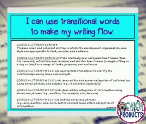 Transition Words in Narrative Writing for PROMETHEAN Board by Catch My ...