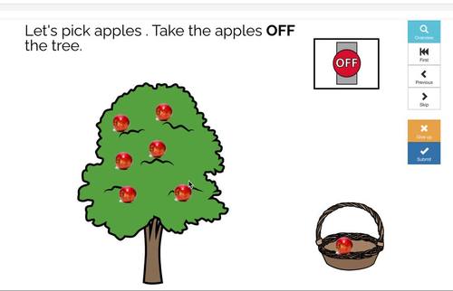 "GO" Apple/Fruit Picking-Core Vocabulary-AAC- "TAKE" "OFF" "PUT" "IN ...