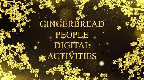 Gingerbread Person All Digital Writing Activity Kindergarten and 1st Grade