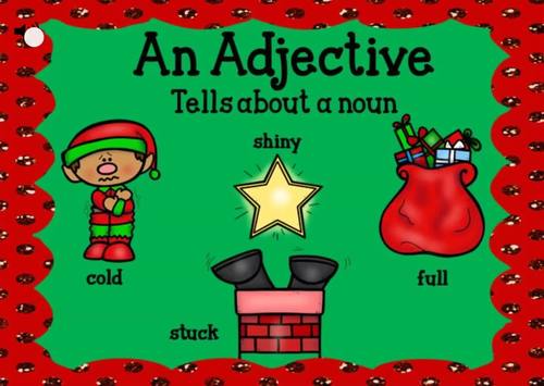 December | Christmas | K and 1 Parts of Speech | Boom Cards | TPT