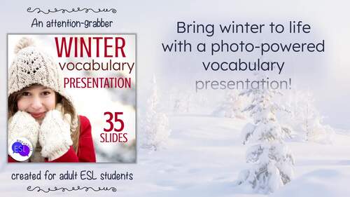 Winter Vocabulary Bingo – Adult ESL Vocabulary Game by Rike Neville
