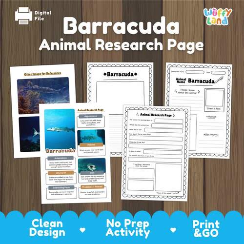 Barracuda Research Project | Ocean Animal Science Activity | Fish Report