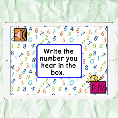Listen and write numbers 1 to 50 Boom cards by LOL - Life of Learning