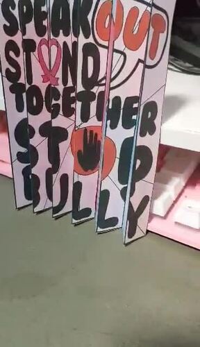 Pink Shirt Day Craft Agamograph Art Puzzle Posters Stop Bullying Activities