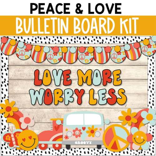 Retro Groovy Bulletin Board Kit / Groovy February Bulletin Board Decor