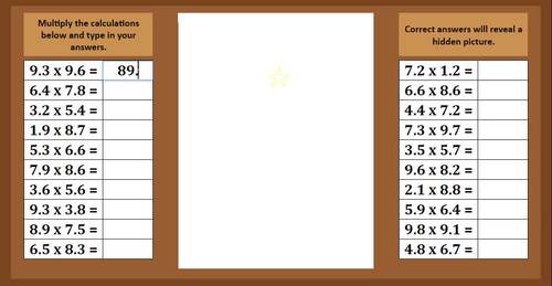 Digital Pixel Art NO PREP - Patriotic Gnome Decimal Multiplication