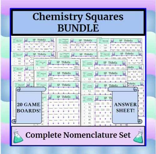 Chemistry Game (Squares) - Complete - Naming Chemical Compounds ...