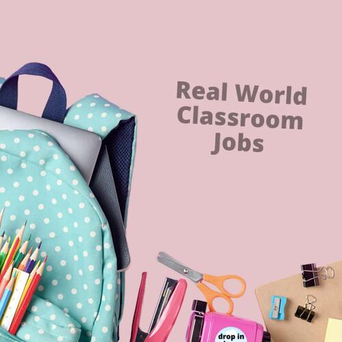 Realistic Classroom Jobs | Classroom Jobs for Elementary | Coral Theme