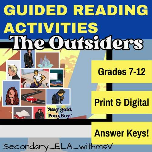 The Outsiders Graphic Organizer Activities for Comprehension | TPT