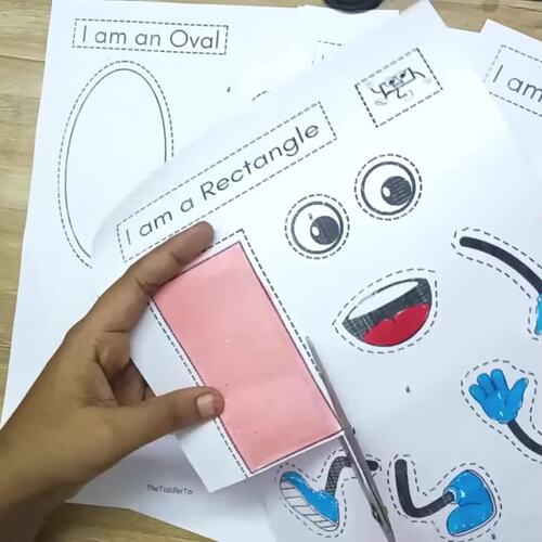 Shapes craft for preschool, kindergarten shapes cut and paste ...