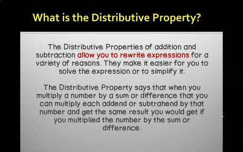 Distributive Property Interactive Review Activity PowerPoint Challenge