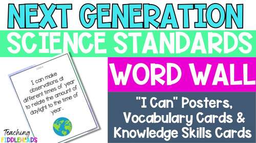 1st Grade Science Wall "I Can" | Next Generation Science Standards