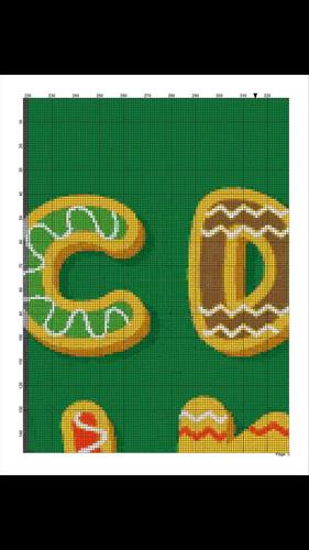 Christmas Alphabet/ Cross Stitch patterns PDF/ Cross Stitch Alphabet ...