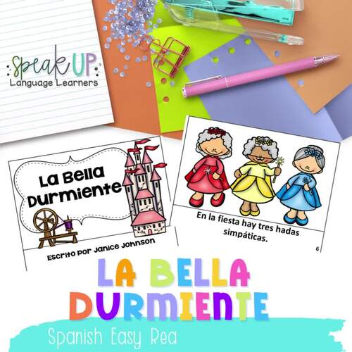 La Bella Durmiente Spanish Fairy Tale Reader Activities Easy Beginning ...