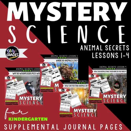 Mystery Science Kindergarten SUPPLEMENT Animal Needs Lesson 1-4 BUNDLE