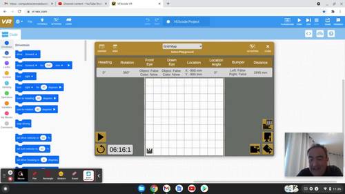 Intro to VEX VR Coding Challenge: video that moves the robot in a large ...