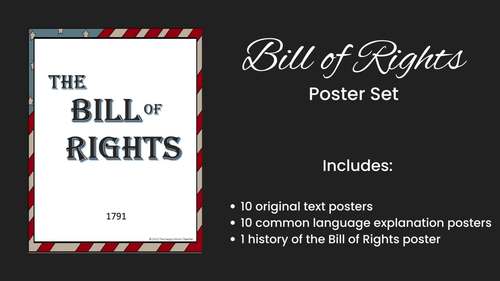 Bill of Rights Color Poster Set by The Happy History Teacher | TPT