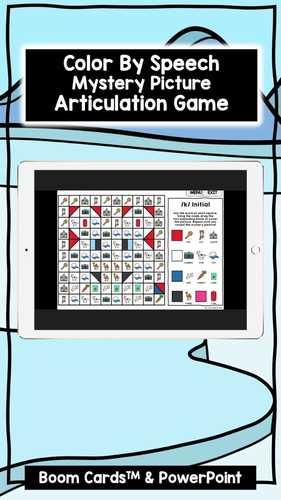 Color By Speech - K, G, NG - Winter Theme Articulation Boom Cards™ and PPT