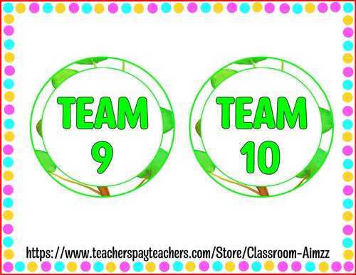 Printable Table Numbers, Editable Table Numbers, Large Classroom Table ...
