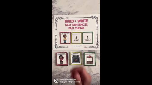 *BUNDLE* I CAN WRITE SILLY SENTENCES - Build and Write - 4 Seasons