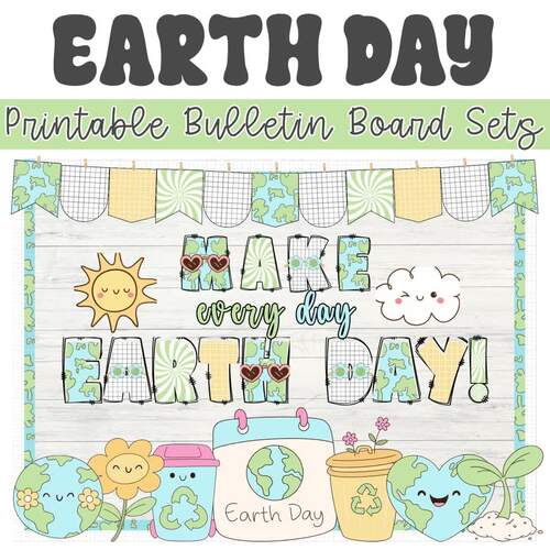 Earth Day Bulletin Board Kit | April Writing Craft Activity | Spring ...