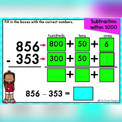 3-Digit Subtraction with and without Regrouping BOOM™ Cards 3.NBT.2