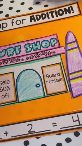 Summer Addition Math Craft by The Teaching Diva Corner | TPT