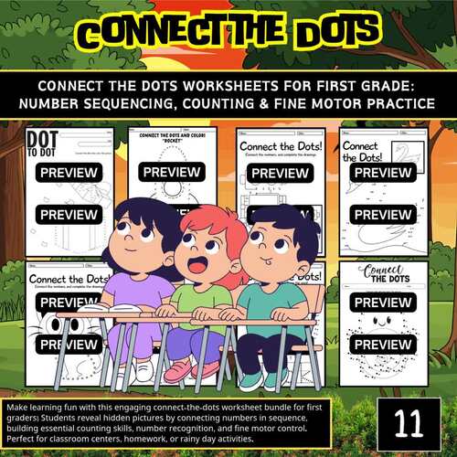Connect the Dots for First Grade: Number Sequencing, Counting & Fine Motor